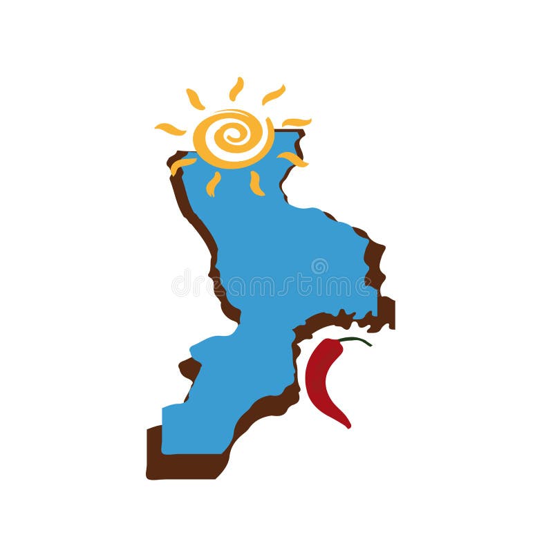 Símbolos de Calabria ilustração do vetor. Ilustração de logotipo - 36980929