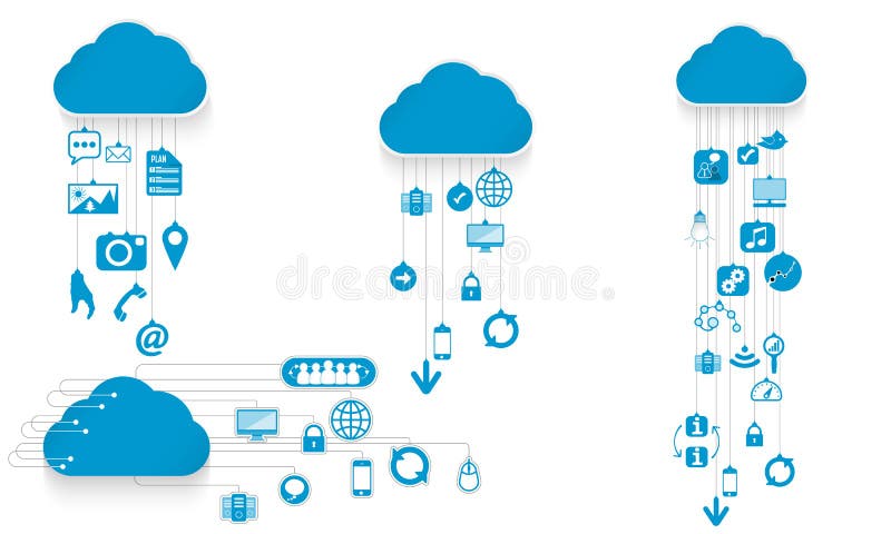 Símbolos de Internet ilustración del vector. Ilustración de ordenador ...