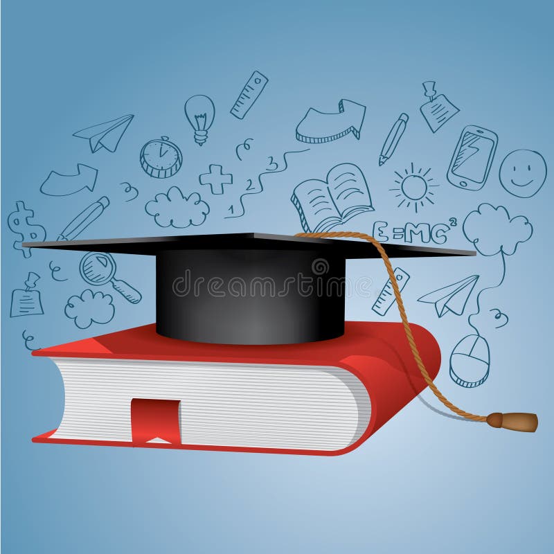 Símbolos de la educación ilustración del vector. Ilustración de tijera ...