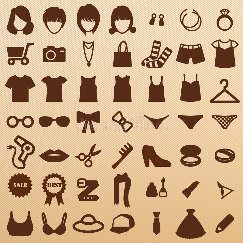 Icono Y Logotipo Del Vector Para La Ropa Y Los Accesorios Movimiento ...