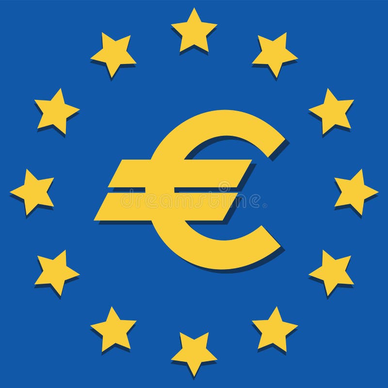 Símbolos de la UE emblema ilustración del vector. Ilustración de curso ...