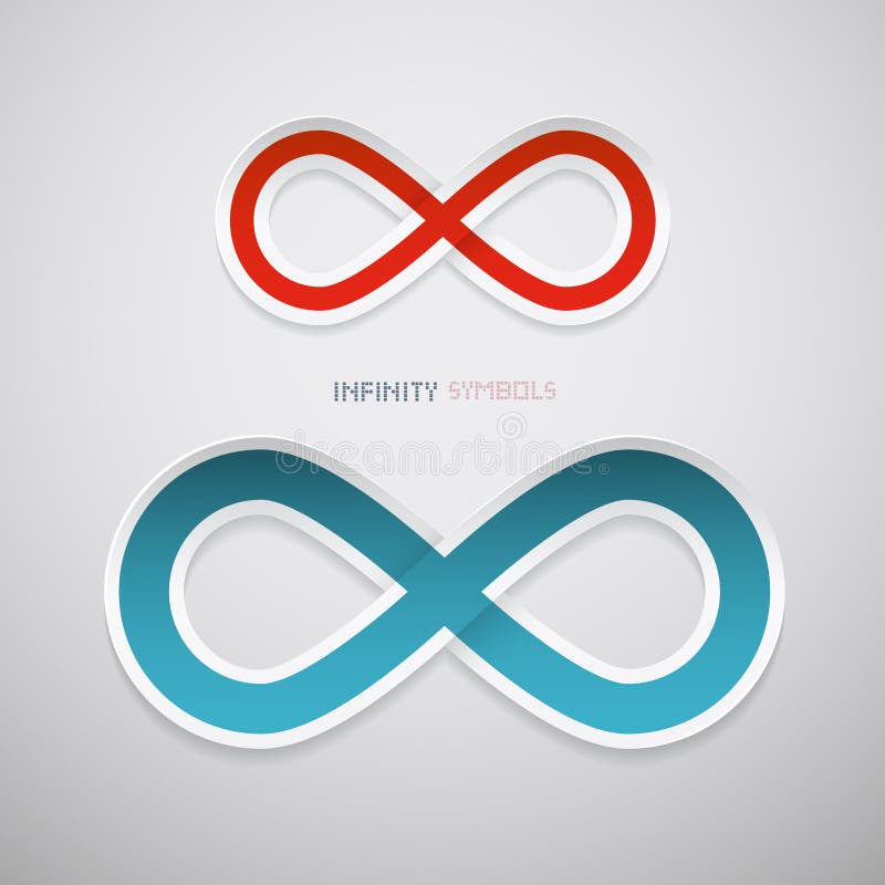 Símbolos De Papel Del Infinito Del Vector Ilustración del Vector ...