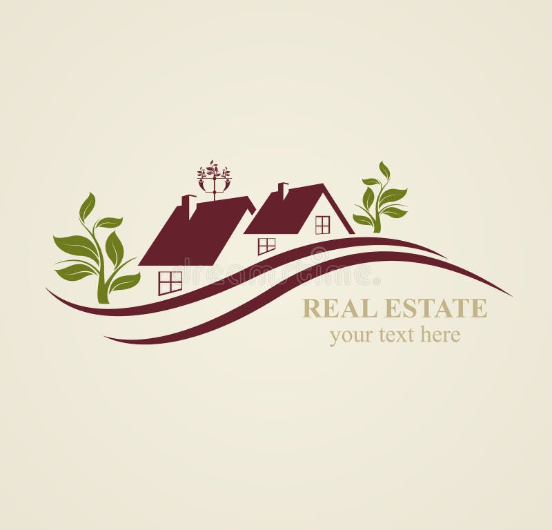 Símbolos De Real Estate Con Fines Comerciales Ilustración del Vector ...