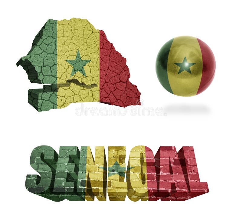 Símbolos de Senegal ilustração stock. Ilustração de nantes - 100794570