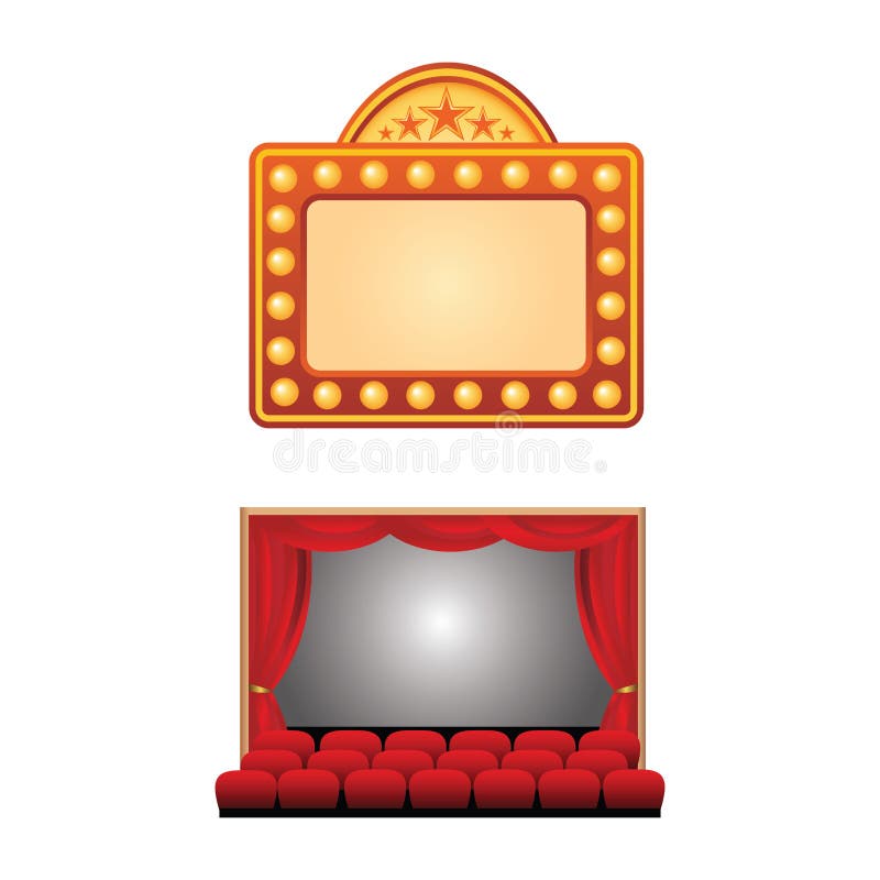 Símbolos del cine ilustración del vector. Ilustración de extracto ...