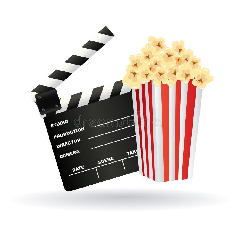 Símbolos del cine ilustración del vector. Ilustración de objeto - 34828762