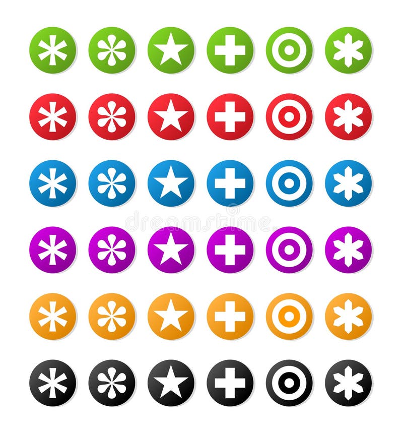 Símbolos del color ilustración del vector. Ilustración de color - 25831395