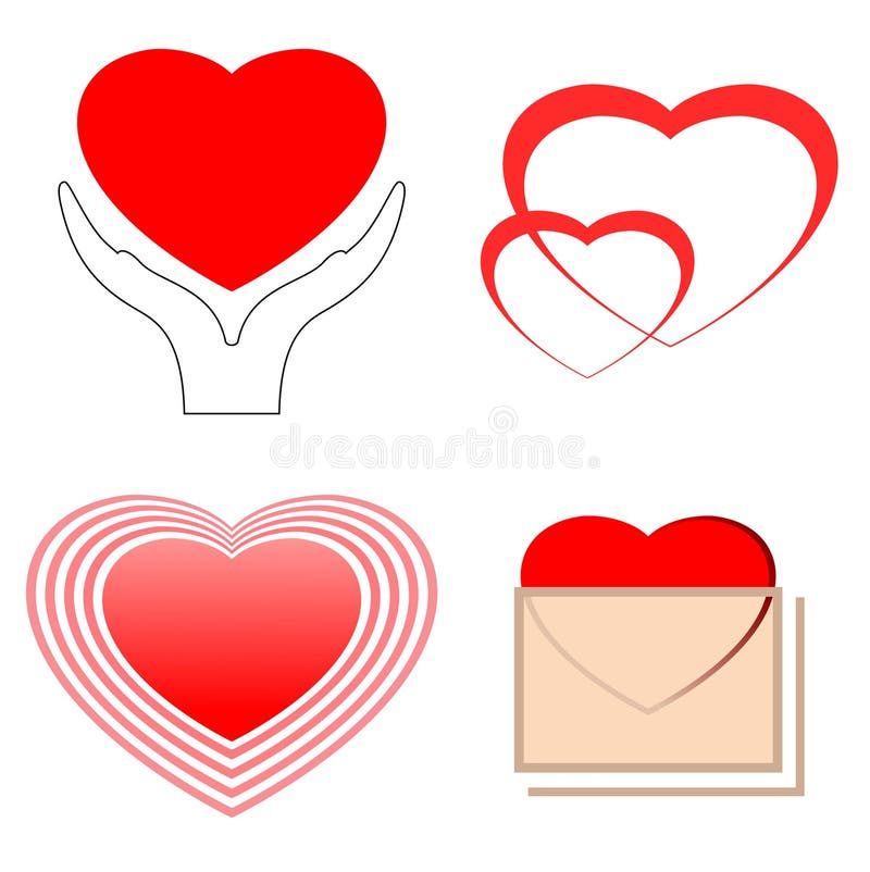 Símbolos del corazón ilustración del vector. Ilustración de ordenador ...