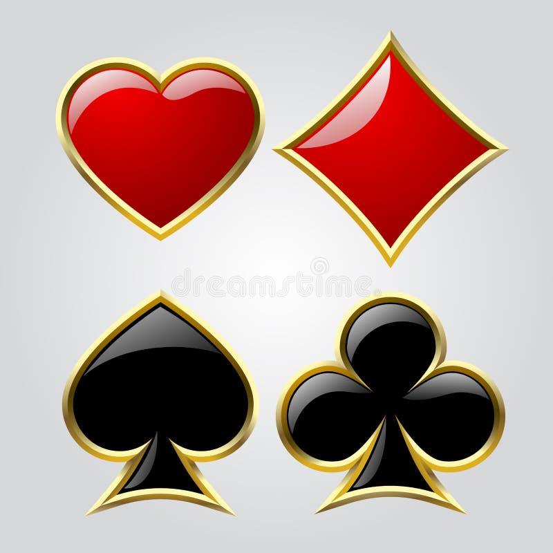 Símbolos del naipe ilustración del vector. Ilustración de icono - 65339534