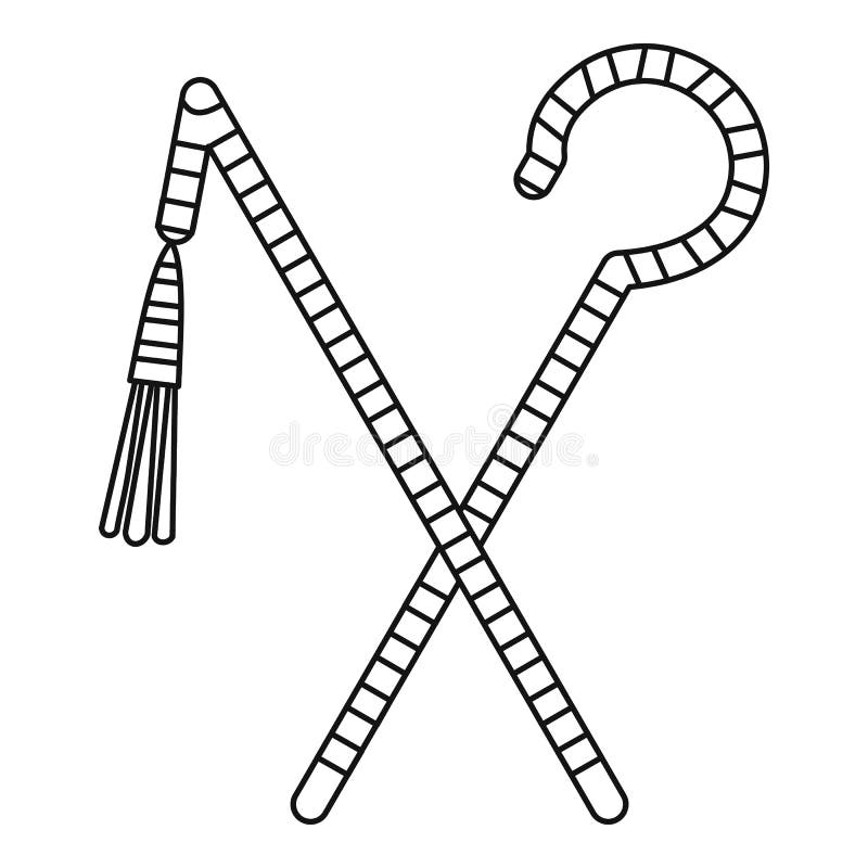 Símbolos Del Poder En Egipto Del Icono Del Faraón Ilustración del ...