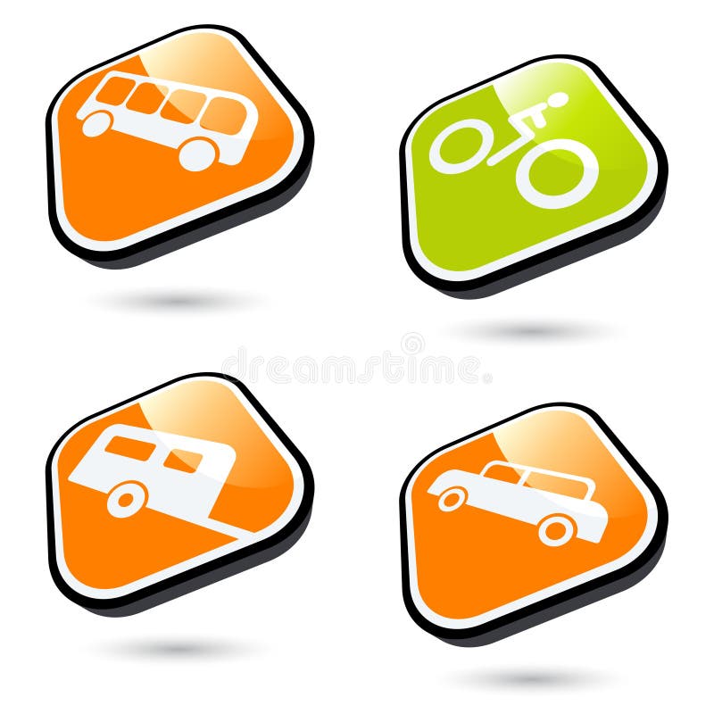 Símbolos del transporte ilustración del vector. Ilustración de arte ...