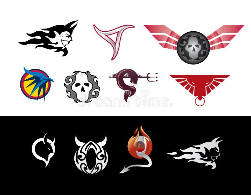 Conjunto De Signos Oculares Satánicos Dibujados a Mano Y Símbolos ...