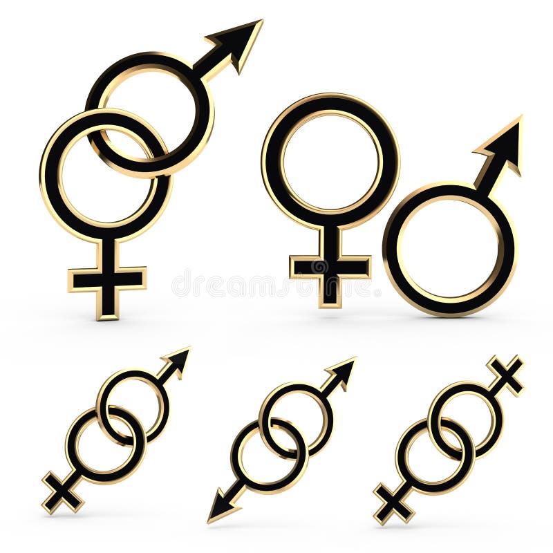 Símbolos do género. ilustração stock. Ilustração de branco - 16120429