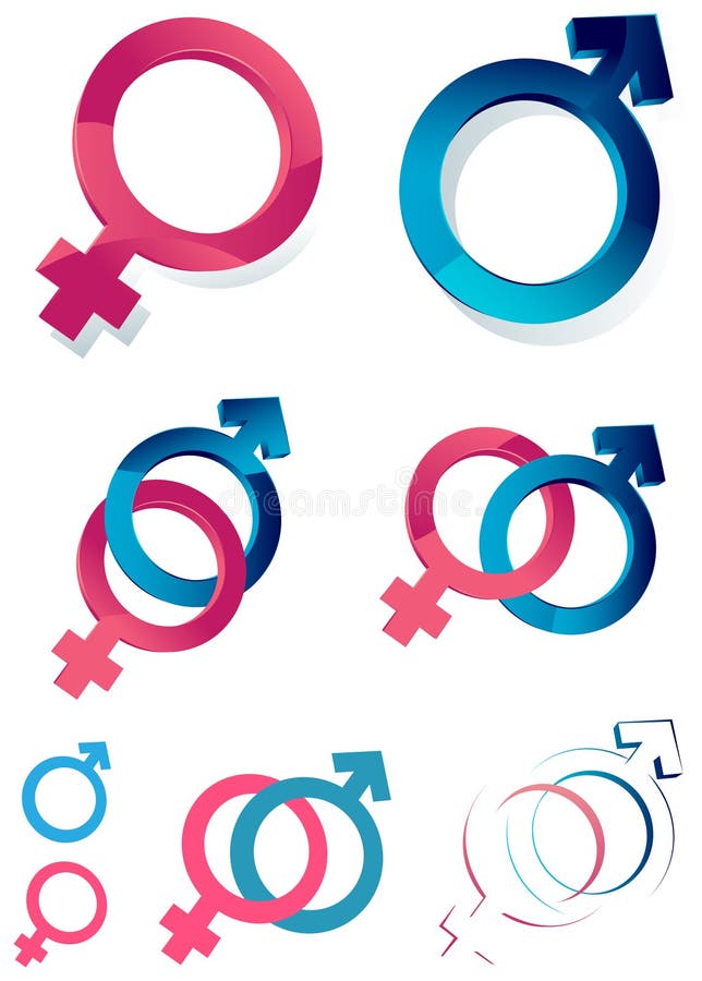 Símbolos de género ilustração do vetor. Ilustração de gênero - 50904509