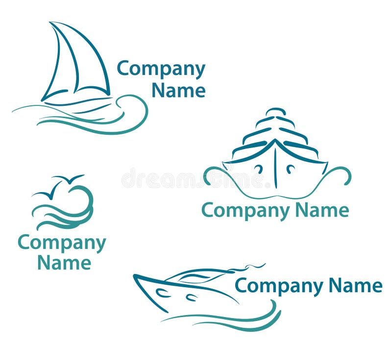 Símbolos do iate ilustração do vetor. Ilustração de desengate - 19203573