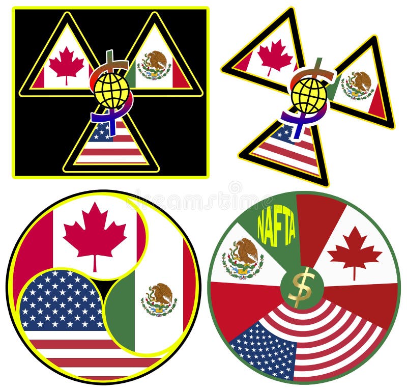 Mapa do NAFTA ilustração stock. Ilustração de central - 28480065