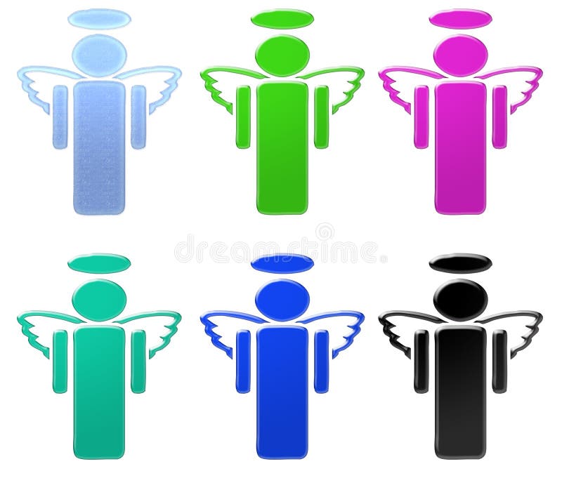 Símbolos dos anjos ilustração stock. Ilustração de brilhante - 7006225