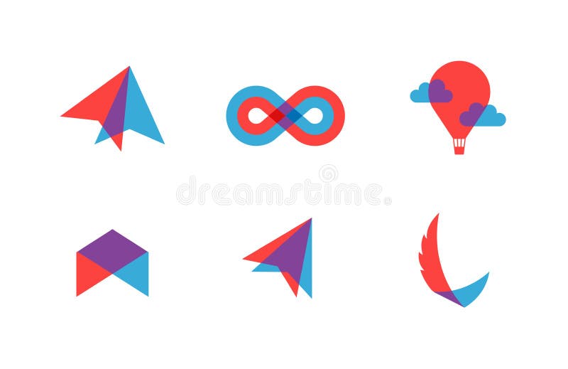 Símbolos Lisos Transparentes Do Vetor Para Marcar Ilustração do Vetor ...