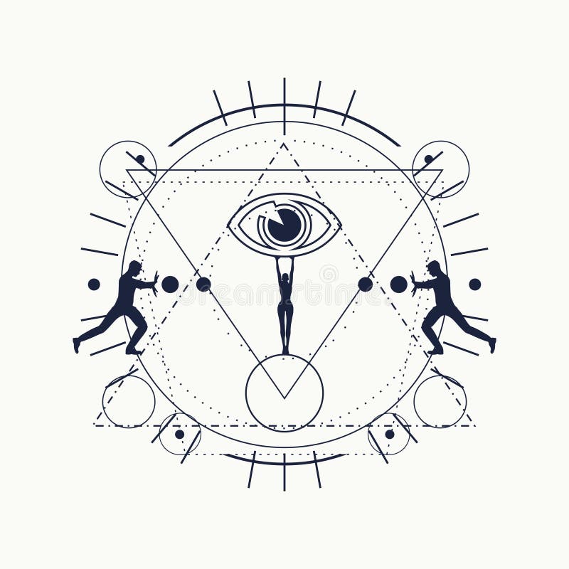 Símbolos Místicos Esotéricos Ilustración del Vector - Ilustración de ...