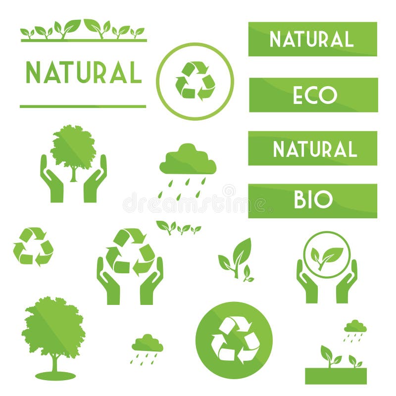 Símbolos ecológicos ilustración del vector. Ilustración de icono - 11777578
