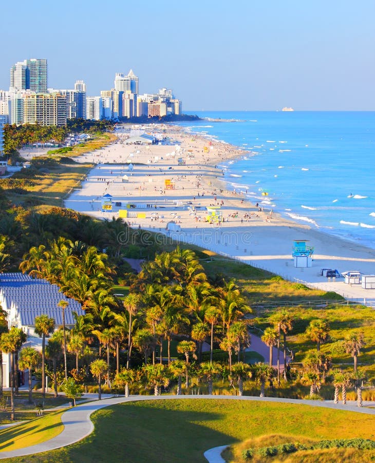 Södra strand Miami Florida fotografering för bildbyråer. Bild av utsikt ...