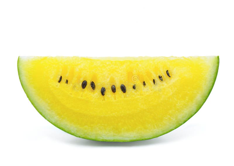 Söt gul vattenmelon arkivfoto. Bild av runt, grön, skiva - 30887570