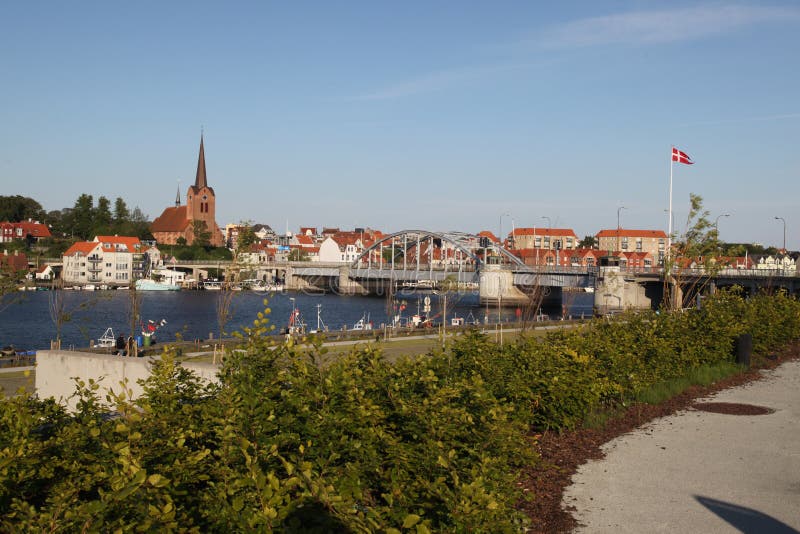 Denmark Bornholm Island Port of Ronne Stock Photo - Image of church ...