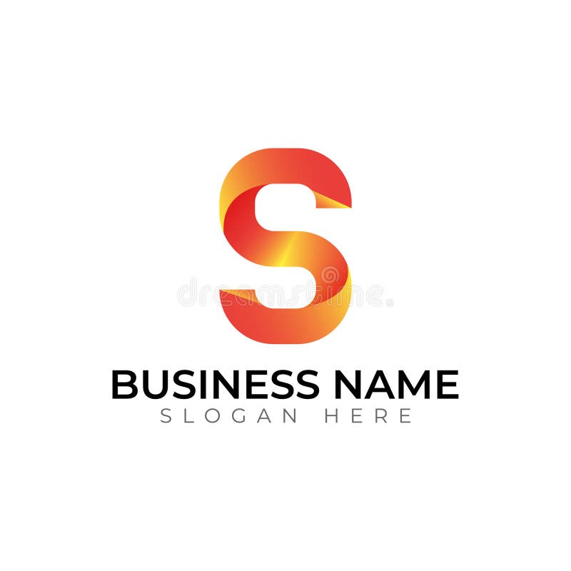 S abstract blue color logo stock illustration. Illustration of design ...