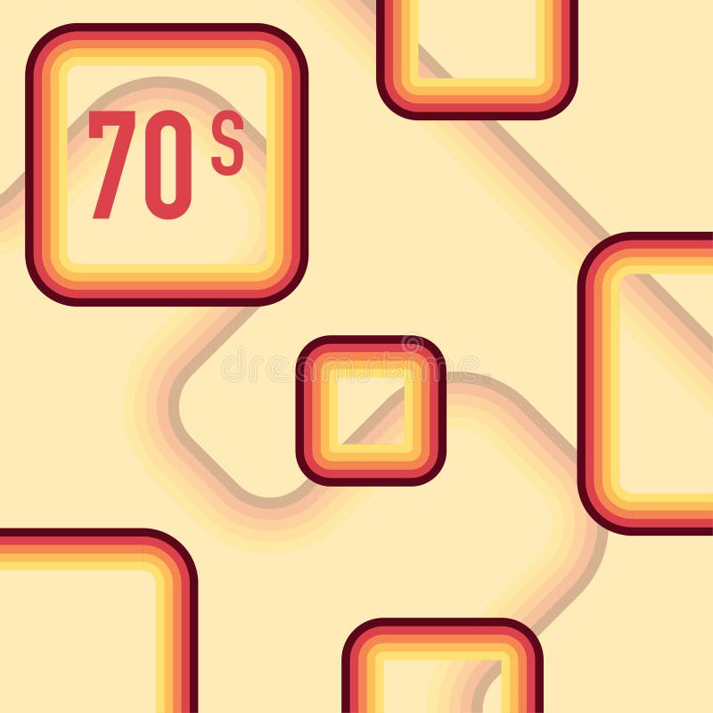 70s, 1970 Abstract Vector Stock Retro Lines Background. Vector ...