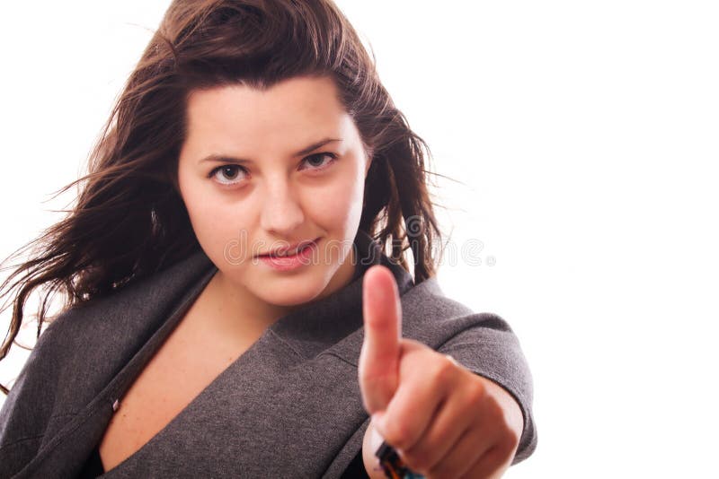 Emo thumb up stock photo. Image of smiling, casual, model - 9029002