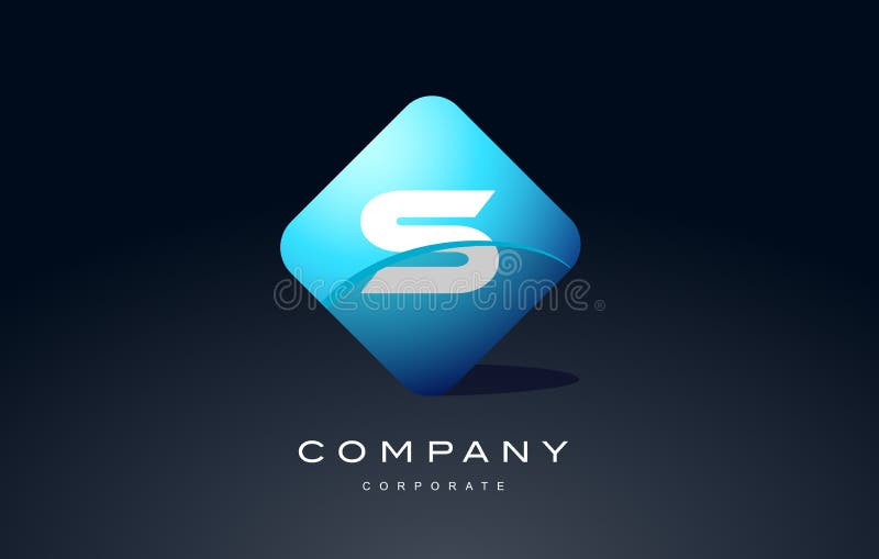 S Alphabet Blue Hexagon Letter Logo Vector Icon Design Stock Vector ...