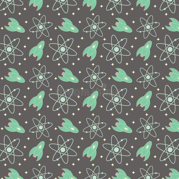 1950s Atomic Pattern Background Stock Vector - Illustration of tile ...