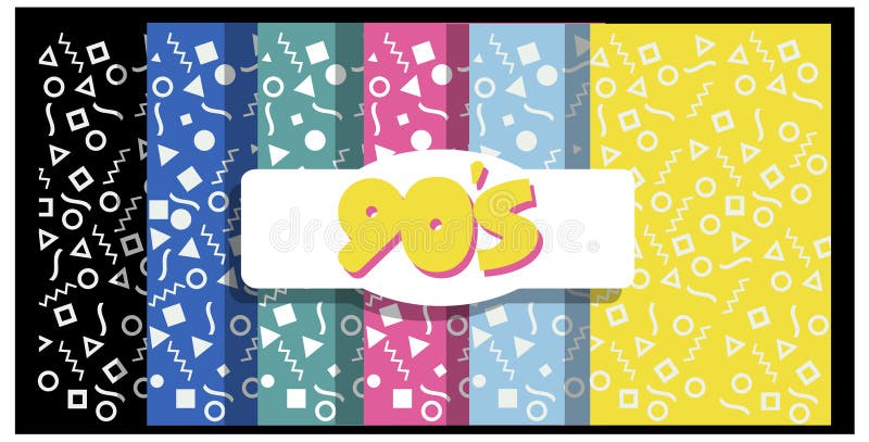 90s backgrounds or banners stock vector. Illustration of vintage - 82660360