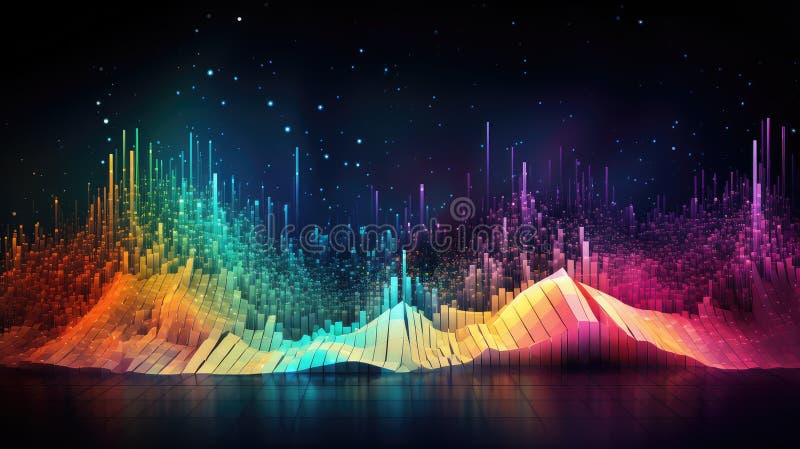 S big data wave pattern stock illustration. Illustration of complexity - 371907192