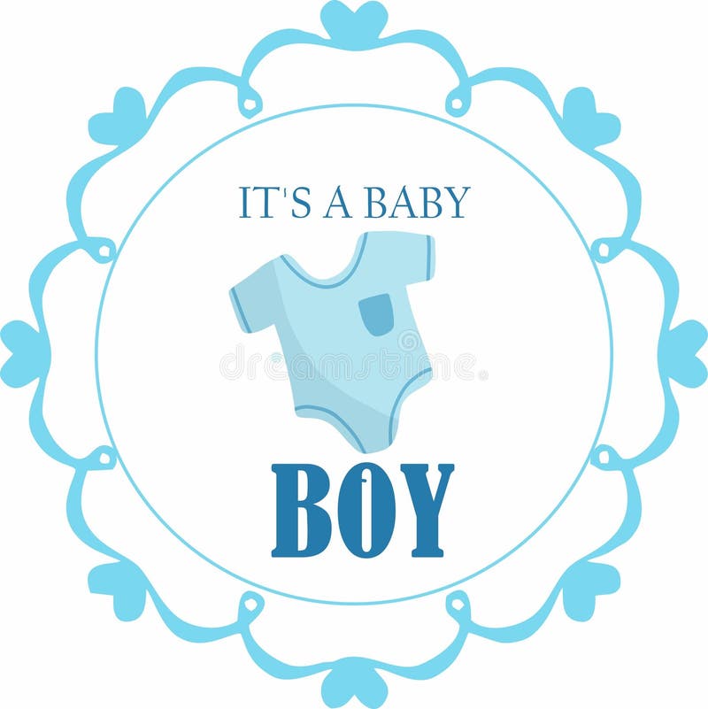 It S a Boy Label Announcement Stickers Tag Stock Illustration ...