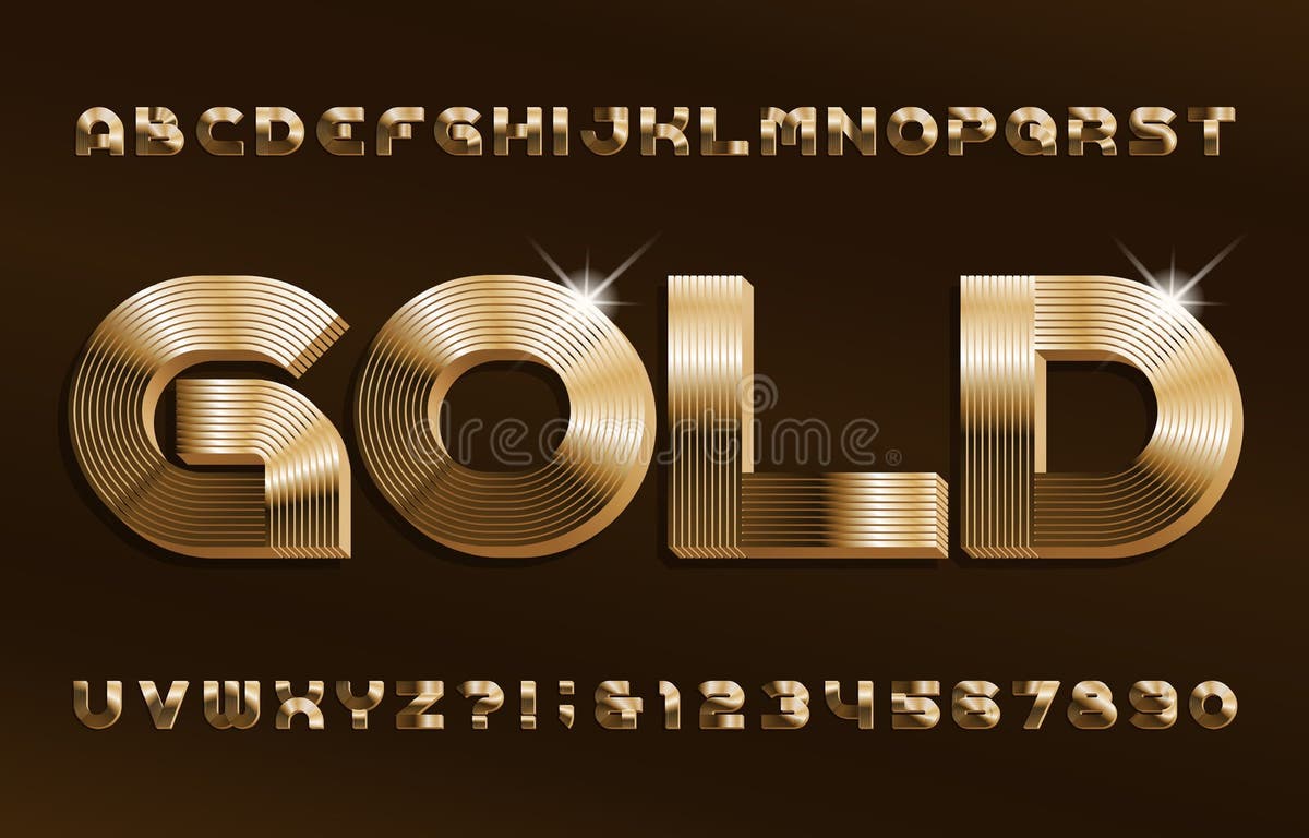 Gold Decorative Letters Stock Illustrations – 7,912 Gold Decorative ...