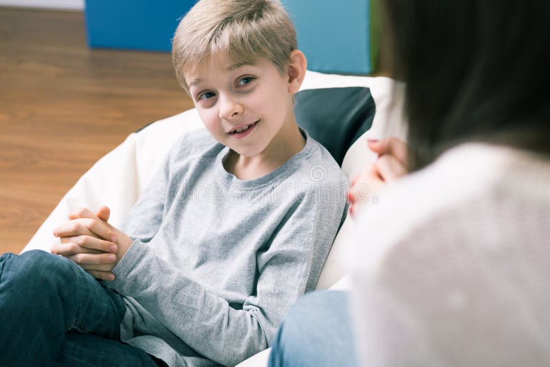 He s a clever little boy stock photo. Image of therapy - 72268238