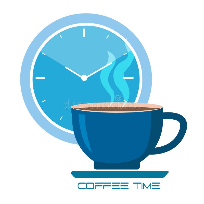 It S Coffee Time Concept. Time for a Coffee Break Stock Illustration ...