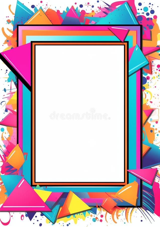 80s Color Palette Frame 80s Retro Nostalgic Stock Illustration ...