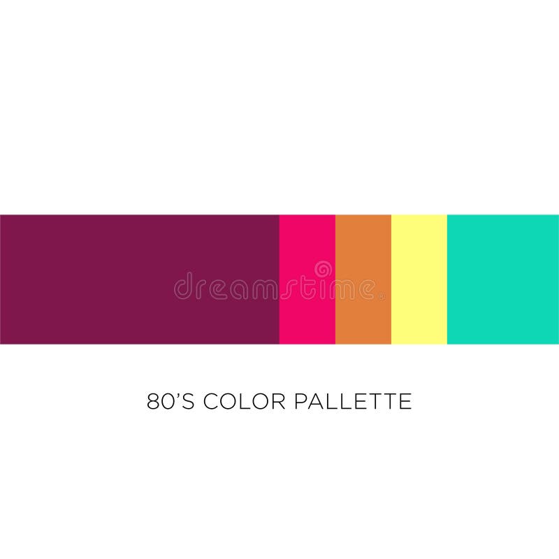 80`s Color Scheme Palette stock illustration. Illustration of radiant ...