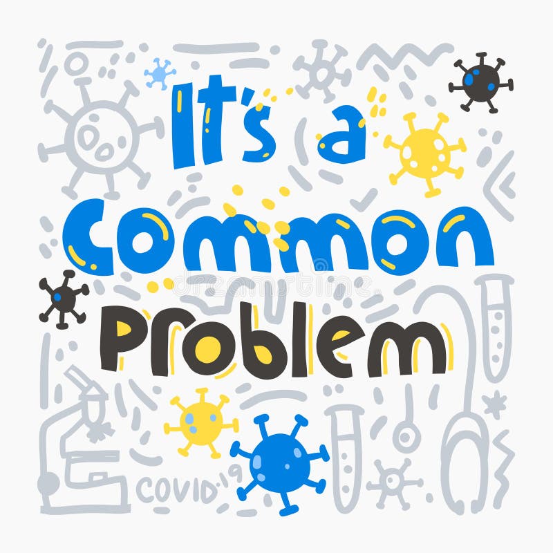 It`s a Common Problem.Lettering Abstract Composition with Doodle ...