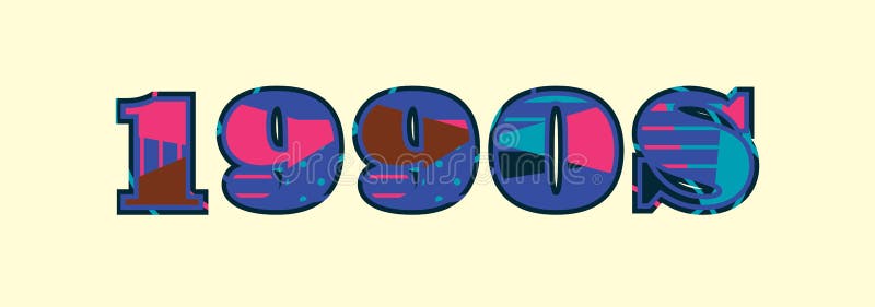 1990s Concept Word Art Illustration Stock Vector - Illustration of ...