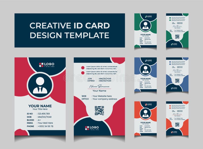 Modern Unique Id Card Design Template Stock Illustrations – 190 Modern ...