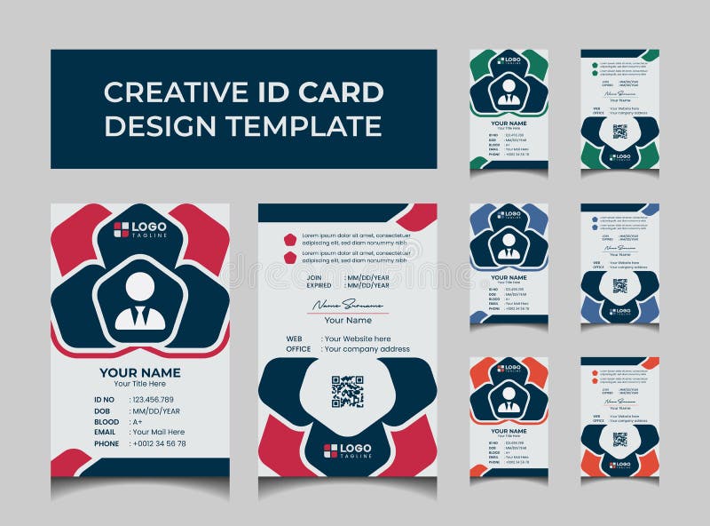 Modern Unique Id Card Design Template Stock Illustrations – 190 Modern ...