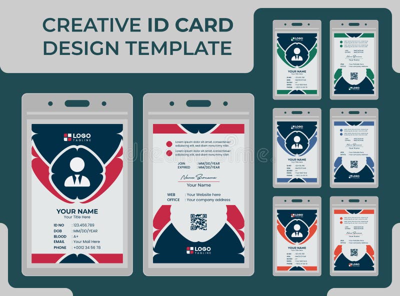 Modern Unique Id Card Design Template Stock Illustrations – 190 Modern ...