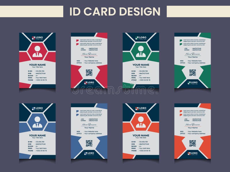 Modern Unique Id Card Design Template Stock Illustrations – 190 Modern ...