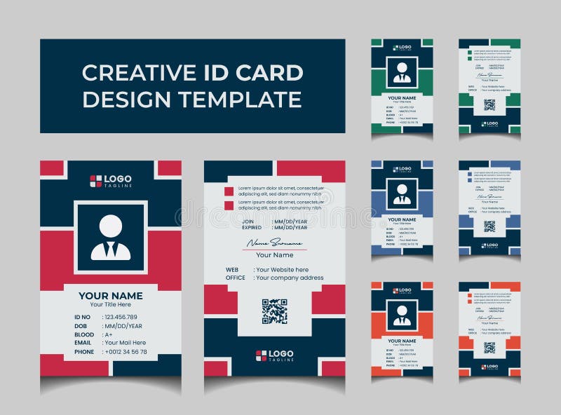 Modern Unique Id Card Design Template Stock Illustrations – 298 Modern ...