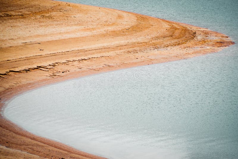 S curve on lakeside stock image. Image of sand, wood - 186359303