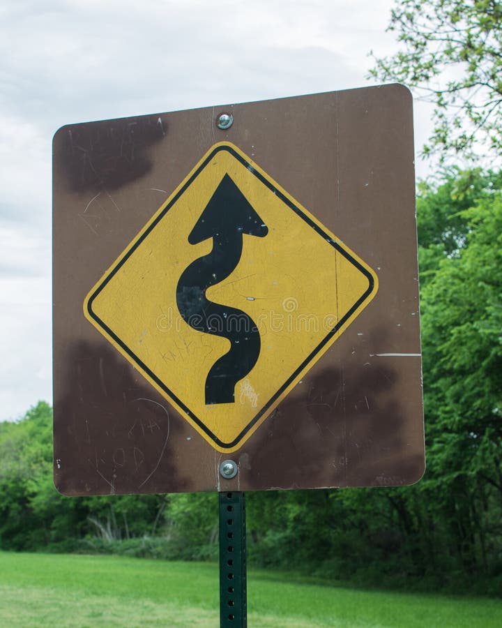S Curve Sign stock image. Image of road, curve, sign - 90644887