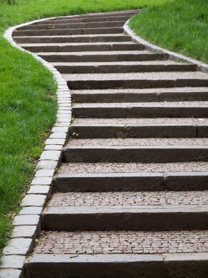 S curved stone stairs stock image. Image of long, explore - 14233631